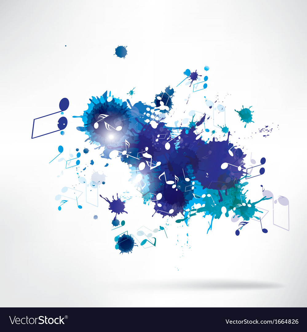 Abstract background notes and splatter Royalty Free Vector