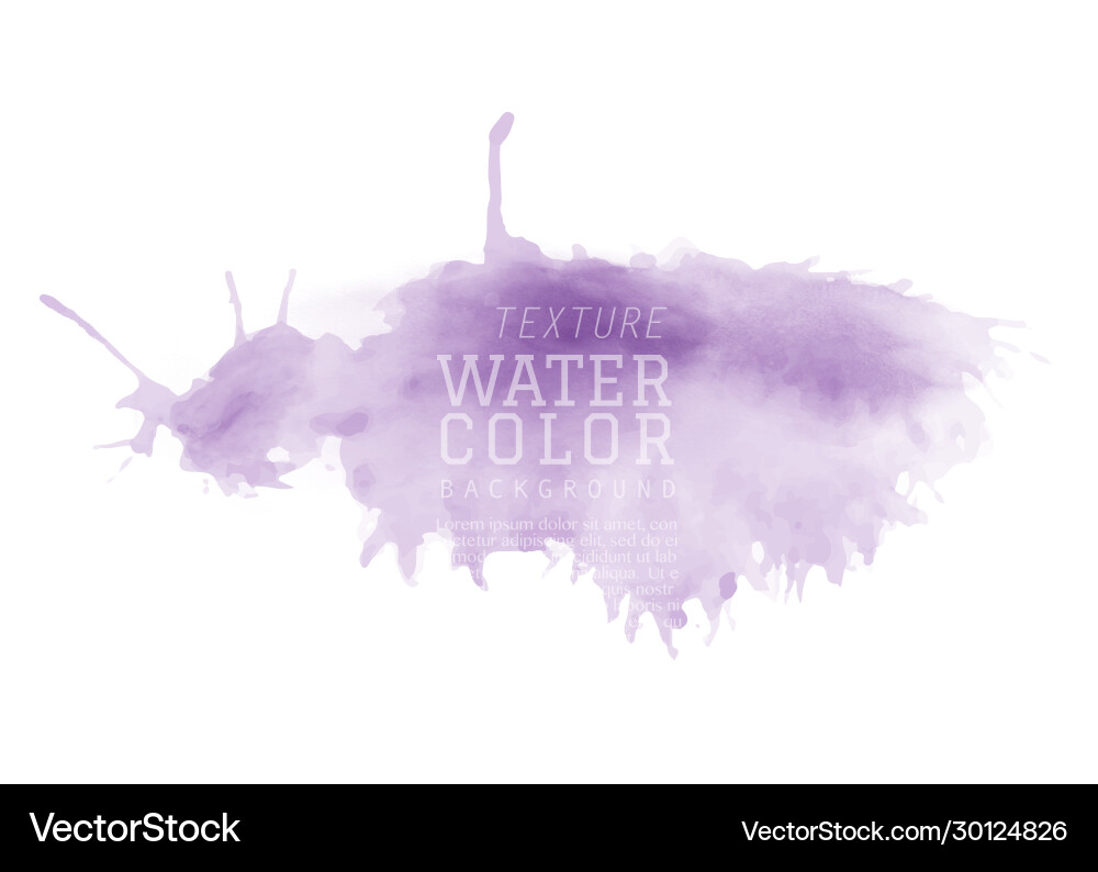 Abstract isolated purple watercolor splash Vector Image
