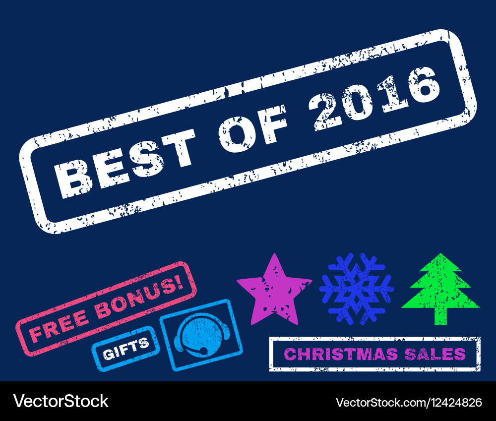 Best of 2016 rubber stamp Royalty Free Vector Image