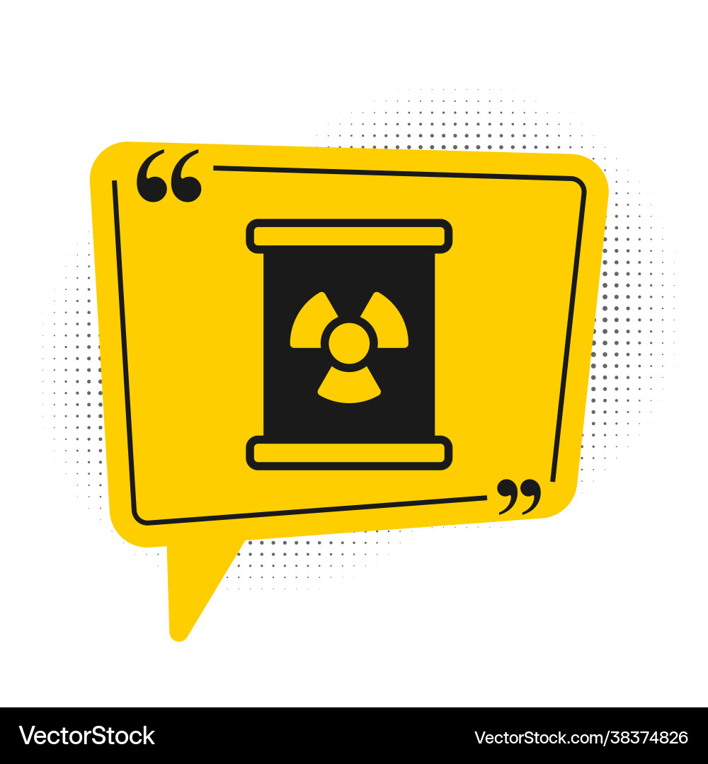 Black radioactive waste in barrel icon isolated Vector Image