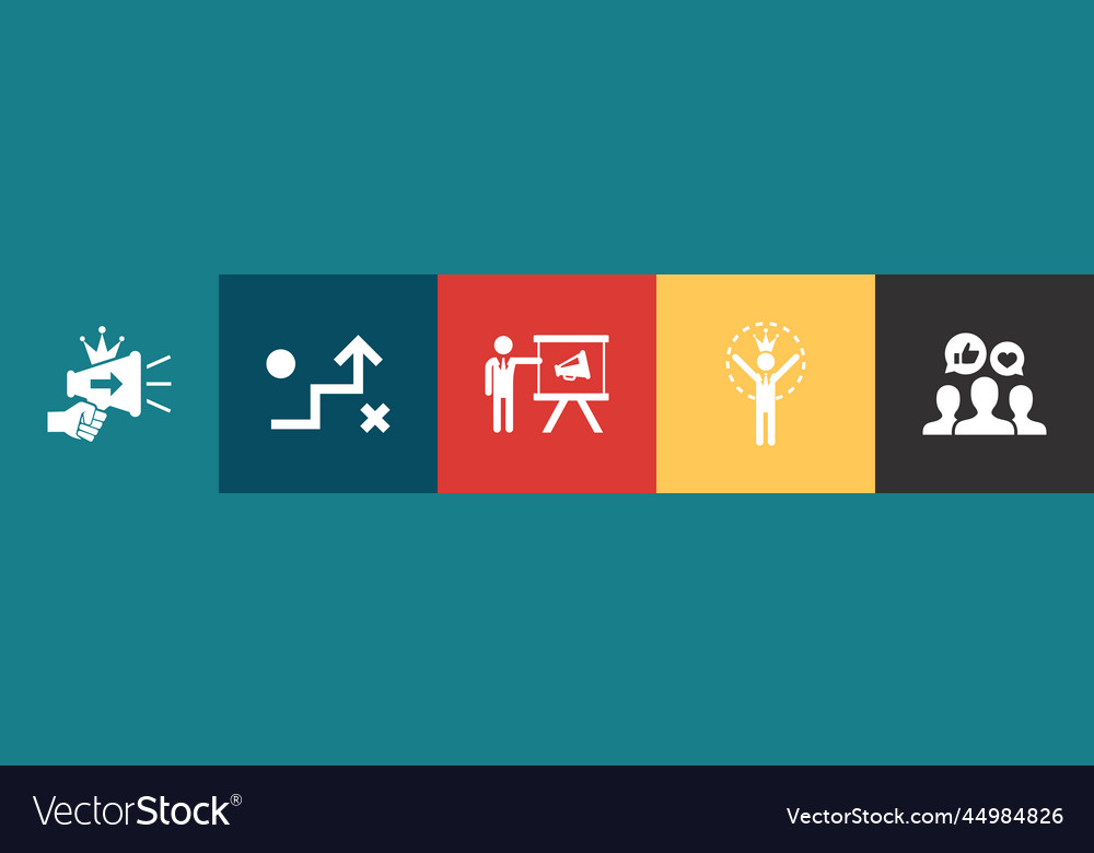 Brand promotion icons infographic design template Vector Image