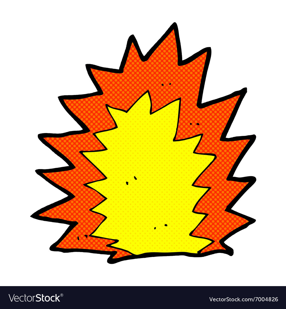 Comic cartoon explosion Royalty Free Vector Image