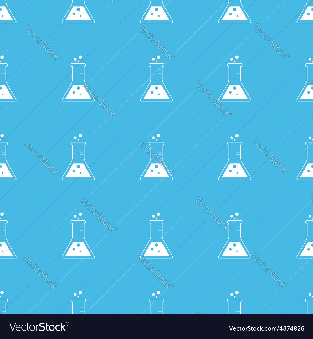Conical flask straight pattern Royalty Free Vector Image