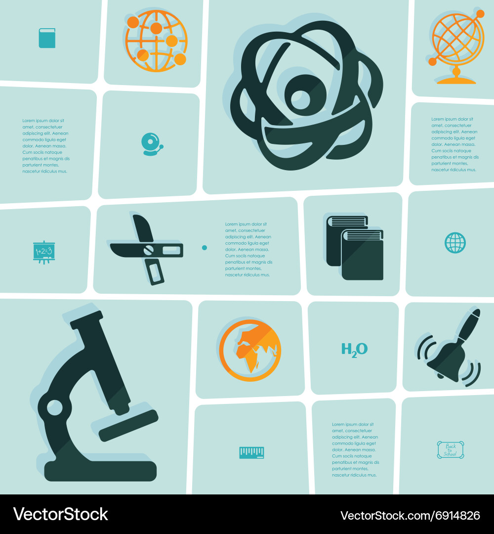Education Flat Infographic Royalty Free Vector Image