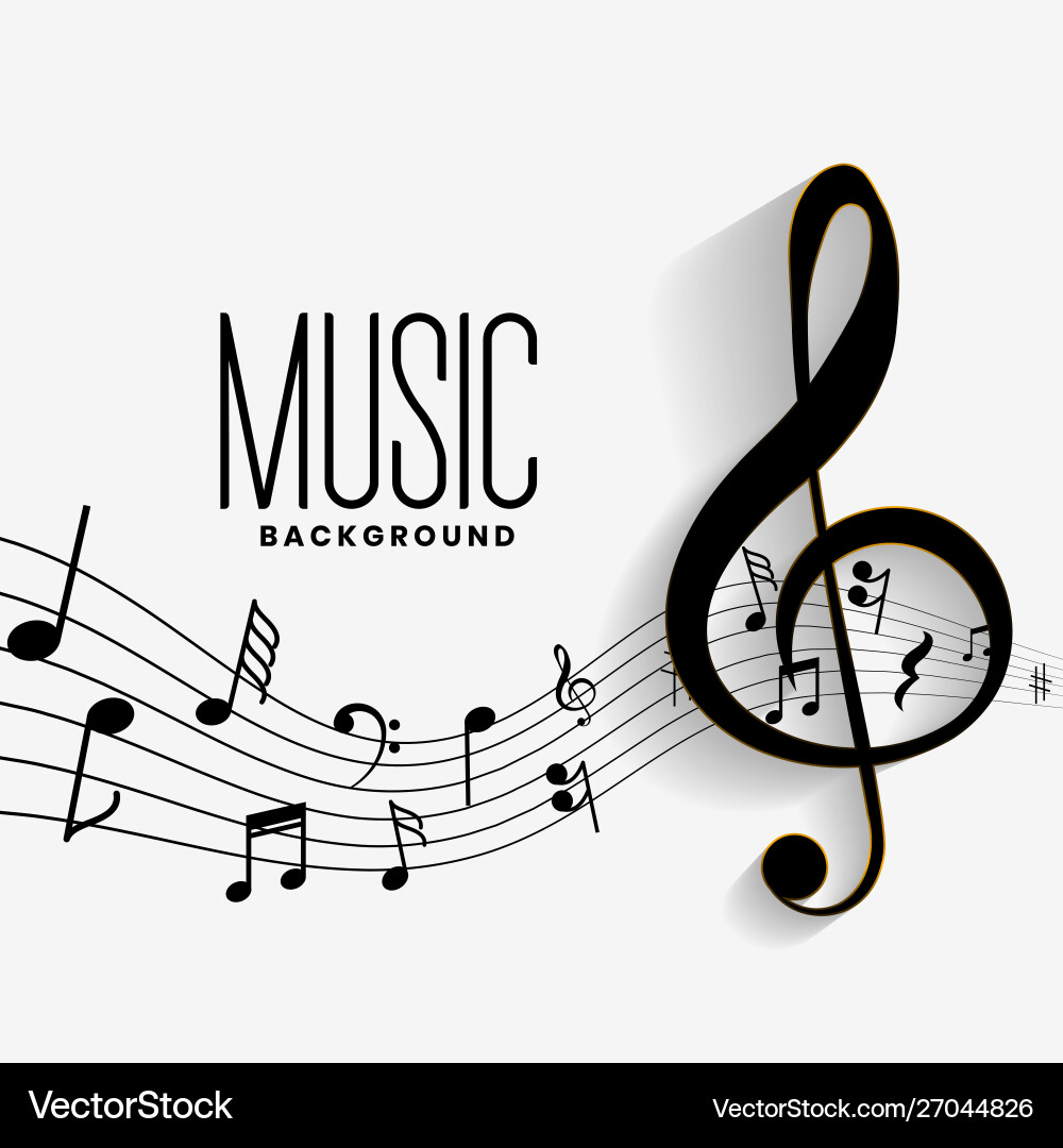 Elegant musical notes music chord background Vector Image
