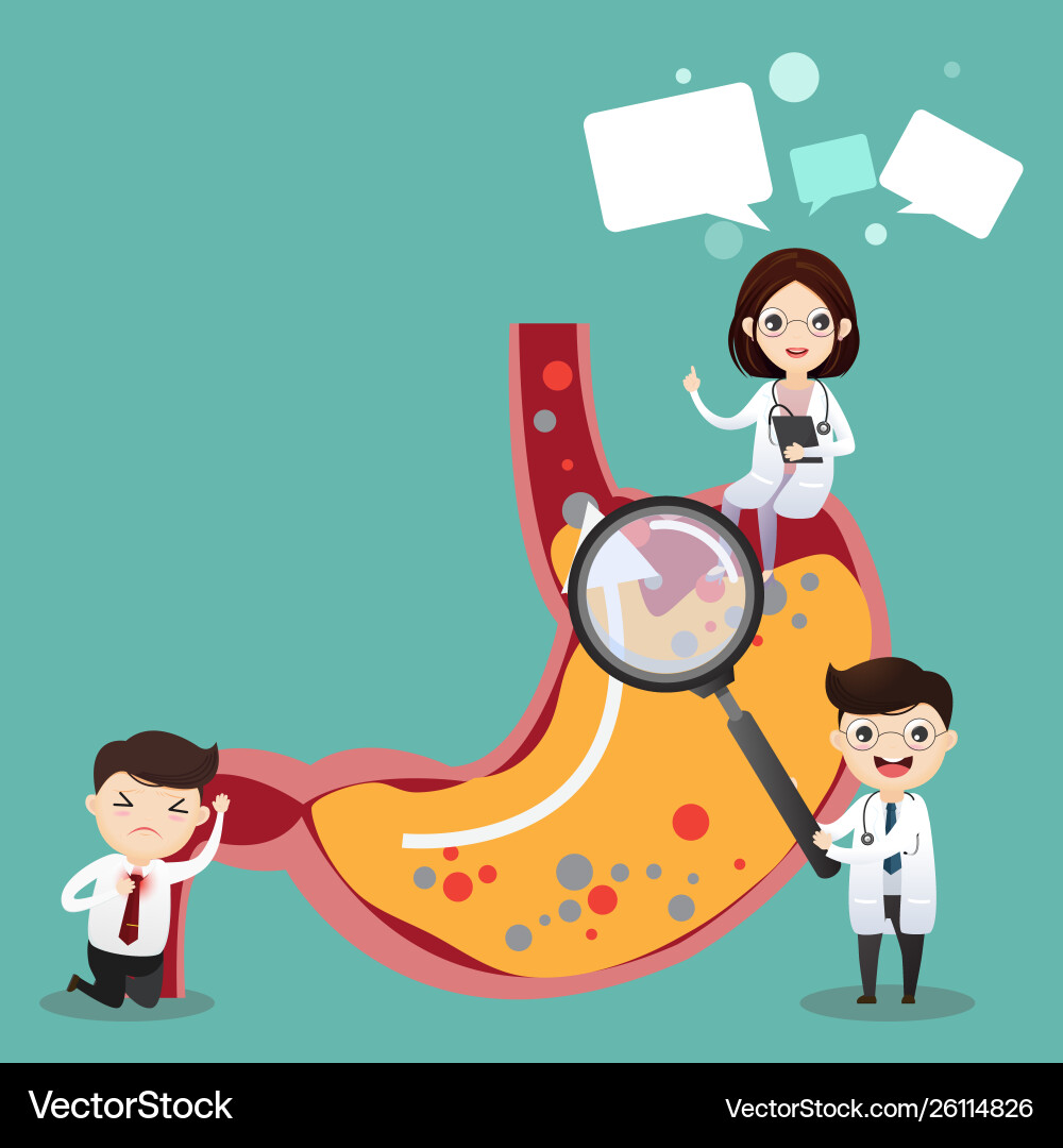 Gastro-esophageal reflux disease gerd Royalty Free Vector