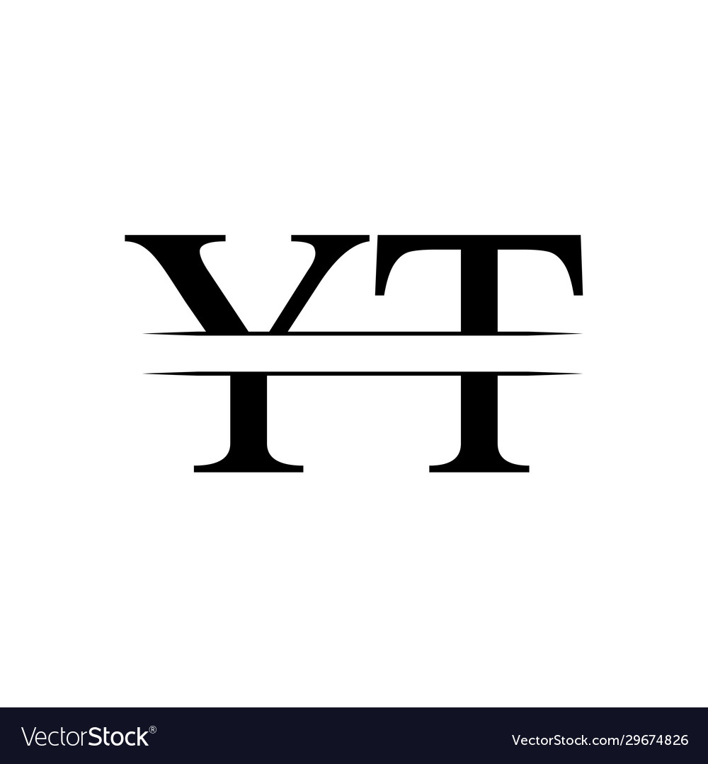 Initial Yt Logo Design Template Creative Letter Vector Image