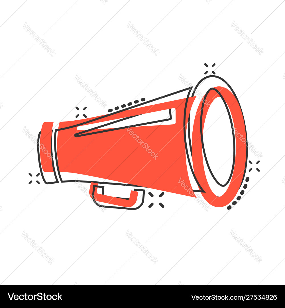 Megaphone speaker icon in comic style bullhorn Vector Image