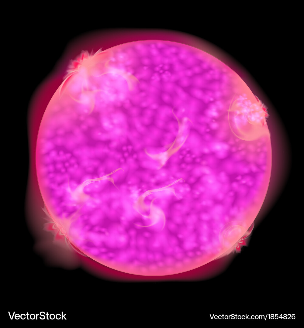 Pink glowing ball Royalty Free Vector Image - VectorStock