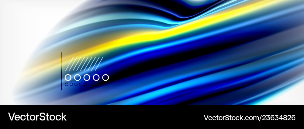Smooth liquid blur wave background color flow Vector Image