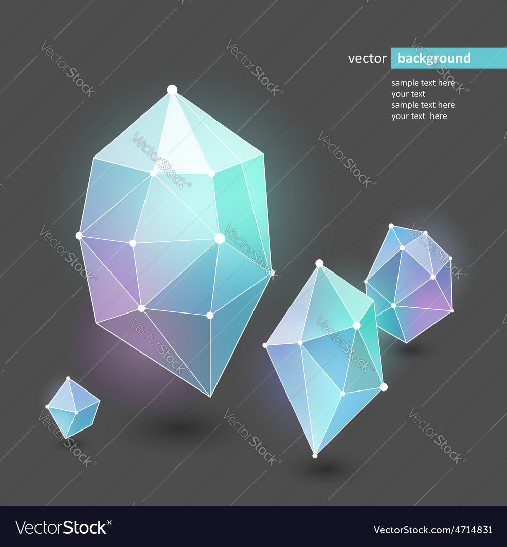 Abstract crystal blue Royalty Free Vector Image