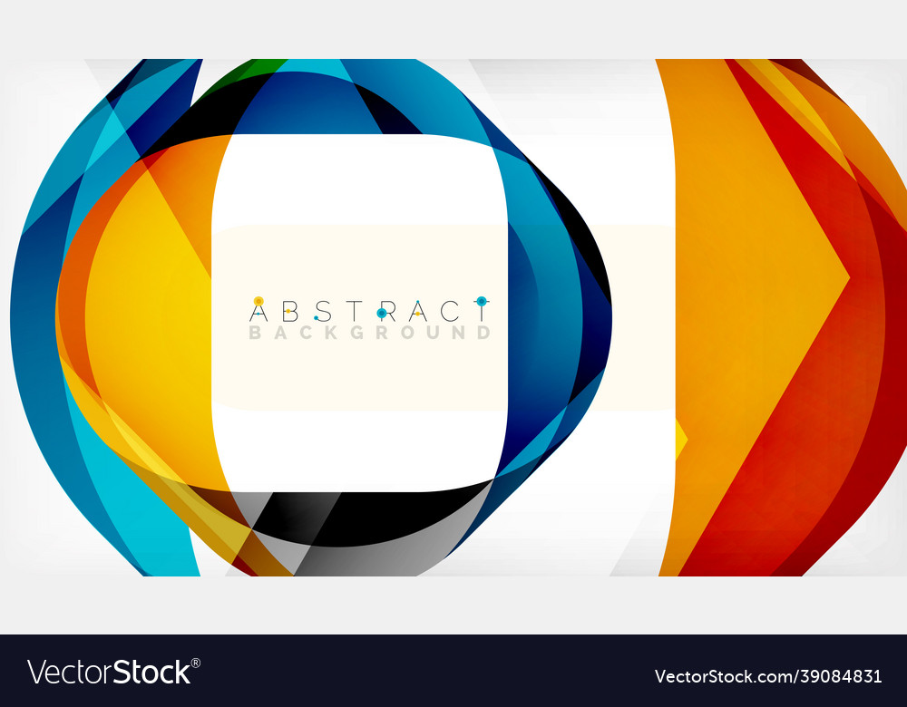 Abstract square shape with overlapping waves Vector Image
