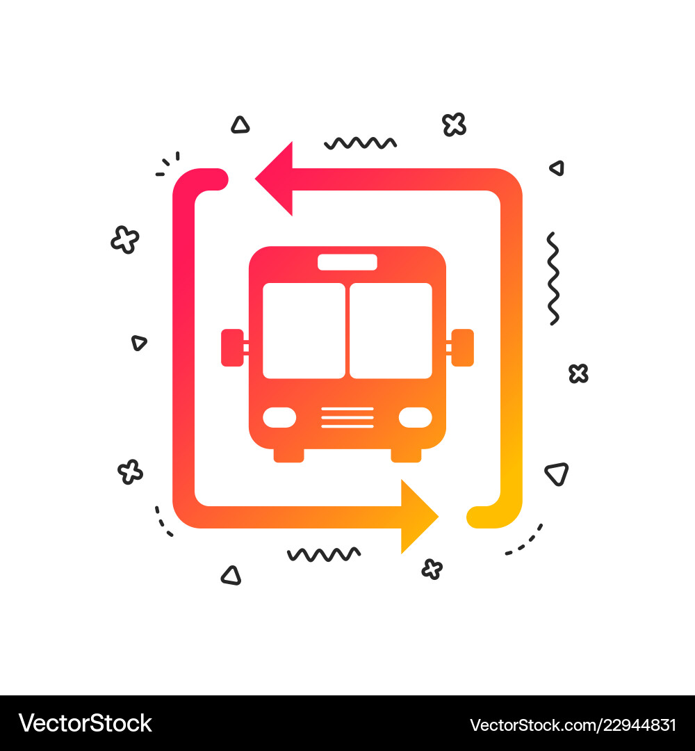 Bus shuttle icon public transport stop symbol Vector Image