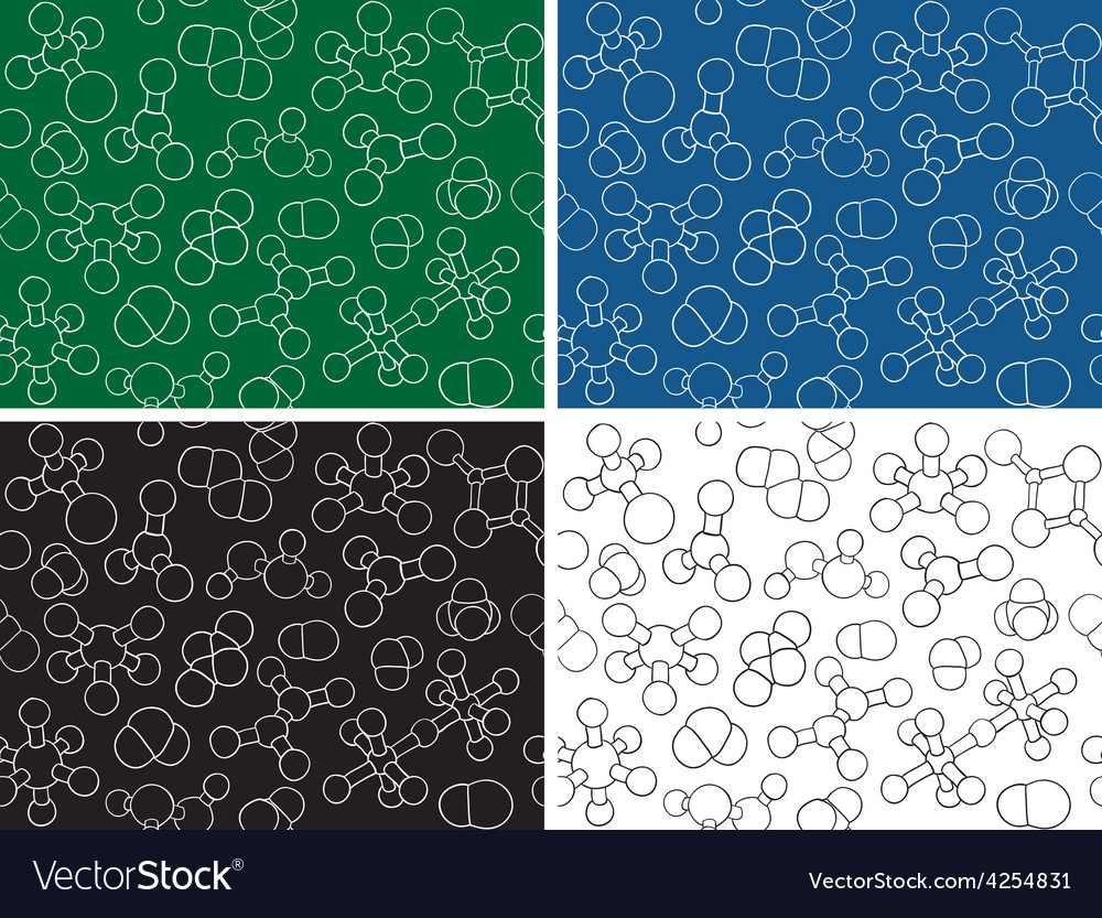 Chemistry background - seamless pattern molecule m