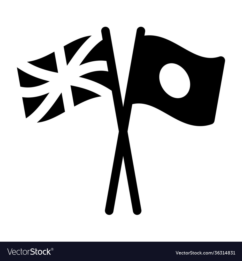 Cross flags Royalty Free Vector Image - VectorStock