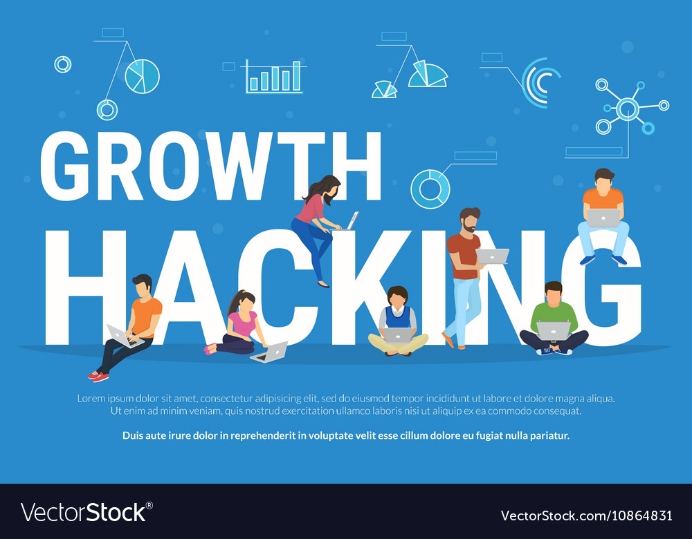 Growth hacking concept Royalty Free Vector Image