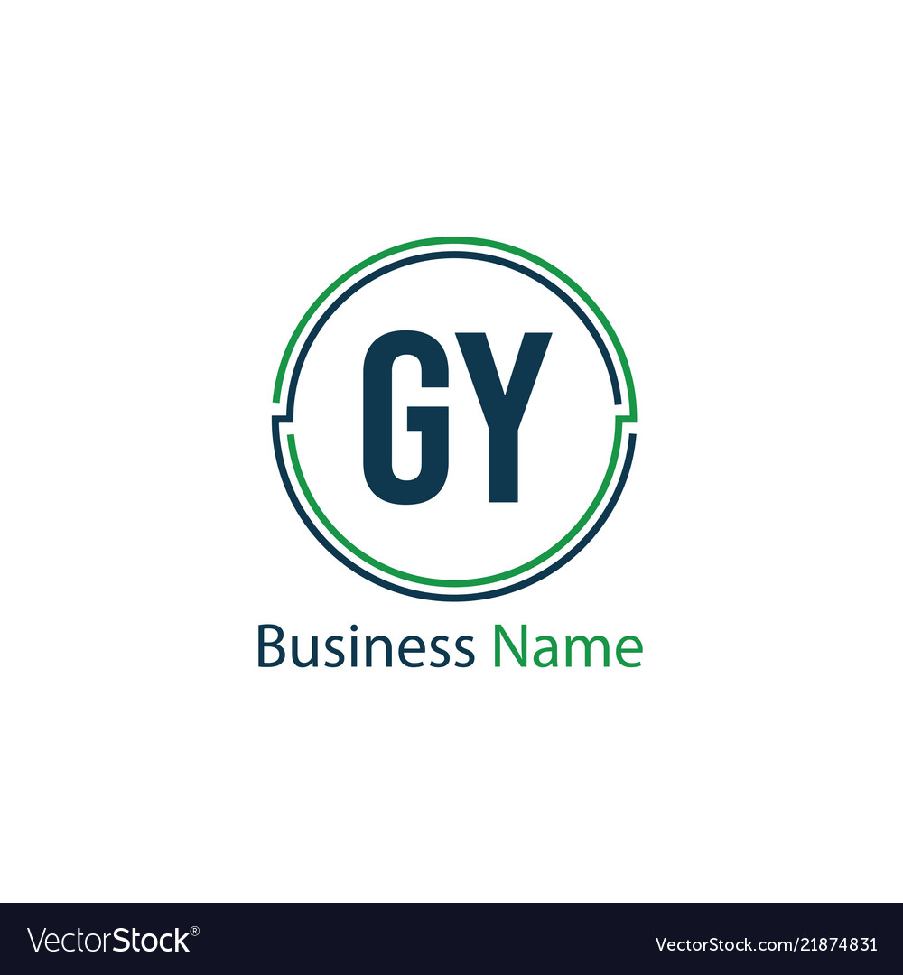 Initial letter gy logo template design Royalty Free Vector