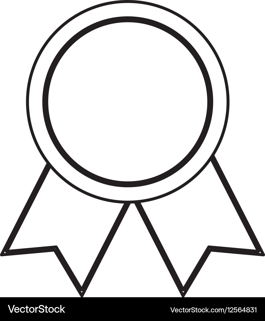 Medal award ribbon Royalty Free Vector Image - VectorStock