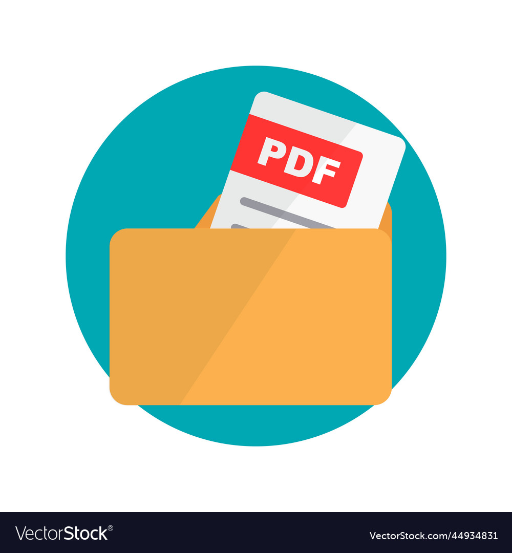 Modern pdf file and folder icons Royalty Free Vector Image Modern pdf file and folder icons Royalty Free Vector Image