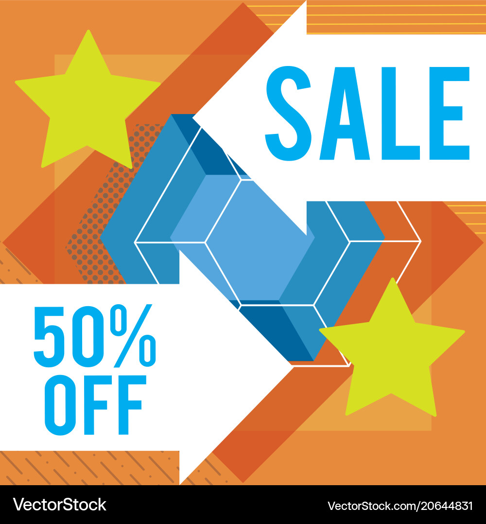 Sales promotions and discounts Royalty Free Vector Image