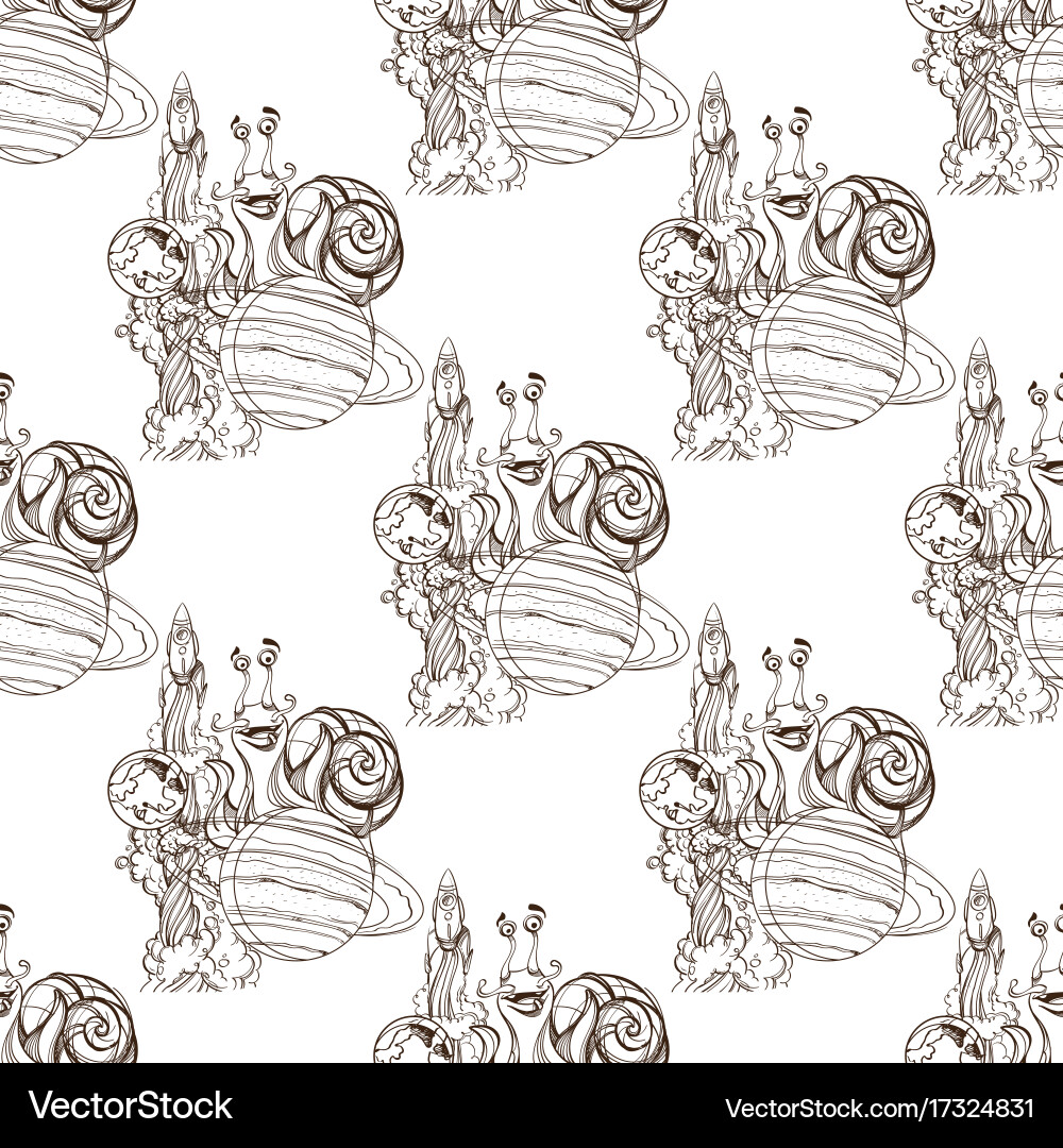 Seamless pattern of contour images Royalty Free Vector Image