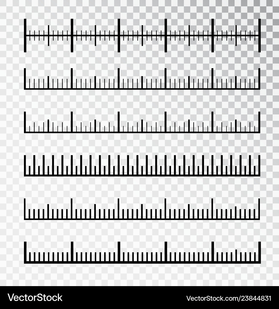 Set metric rulers in flat style Royalty Free Vector Image