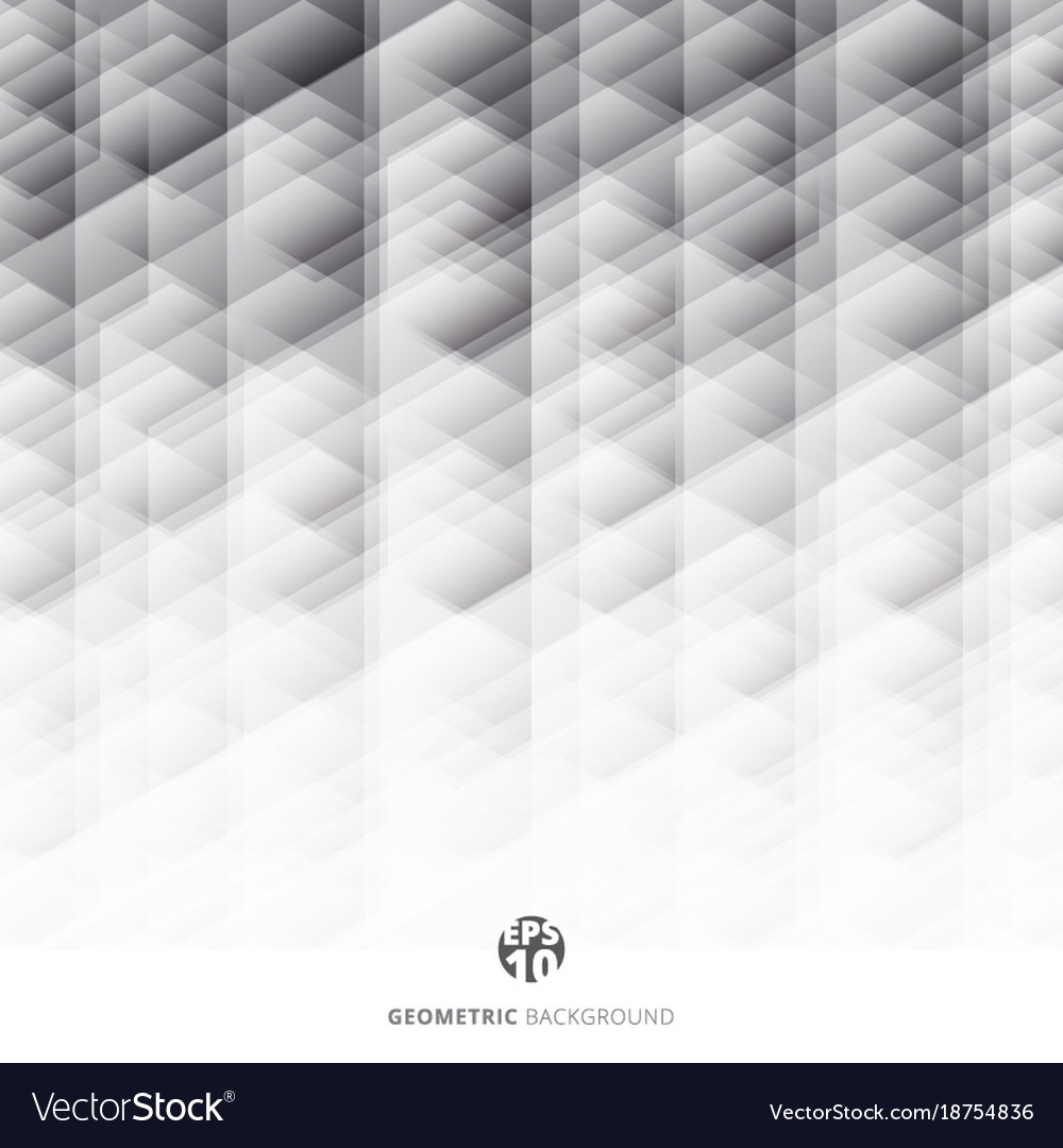 Abstract geometric hexagon pattern gray and white Vector Image