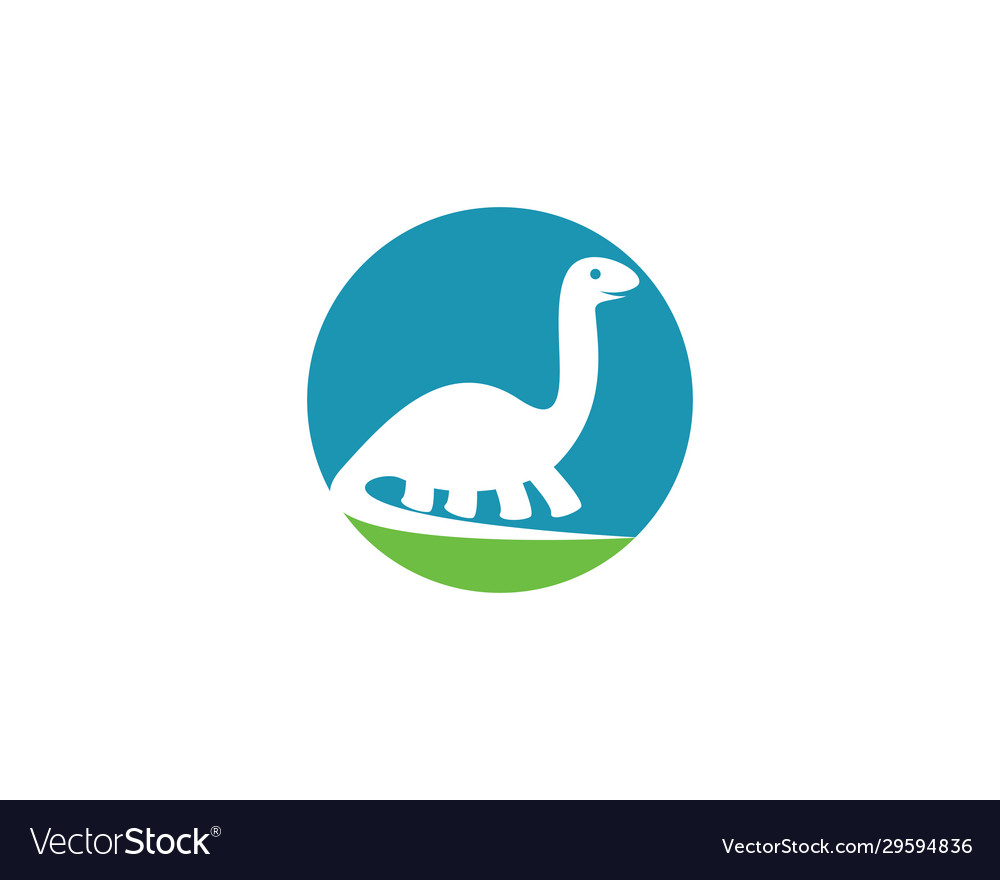 Brontosaurus logo template icon Royalty Free Vector Image