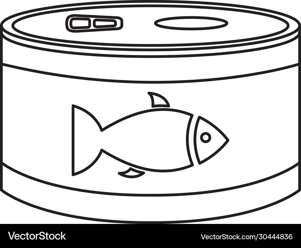 Can tuna food isolated icon Royalty Free Vector Image