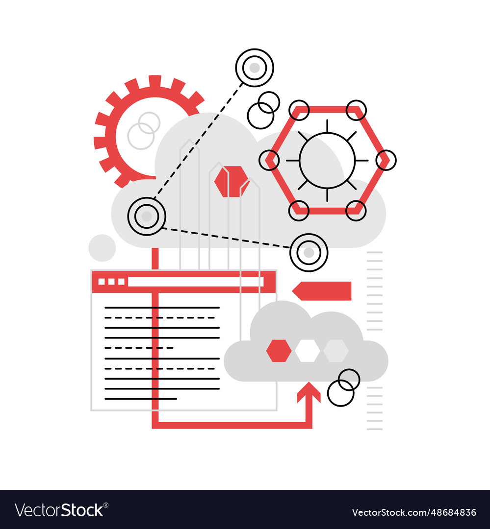 Cloud server technology Royalty Free Vector Image