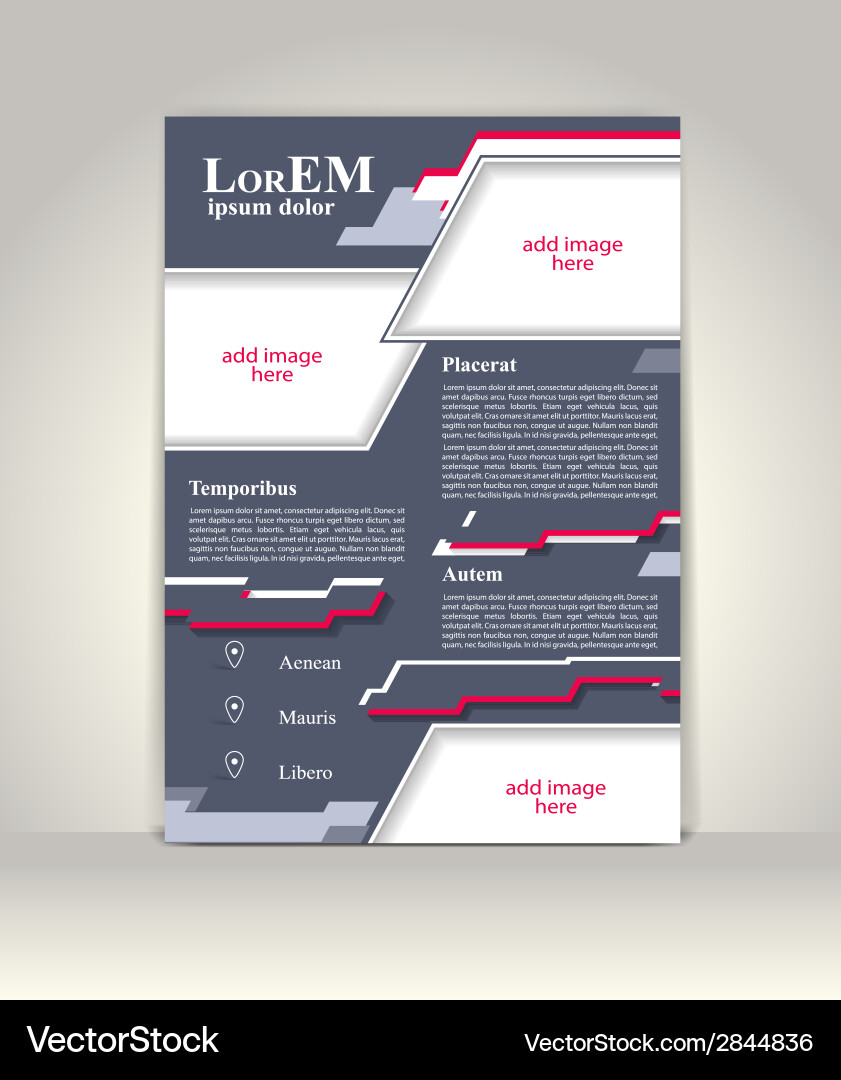 Flyer brochure or magazine cover template Vector Image