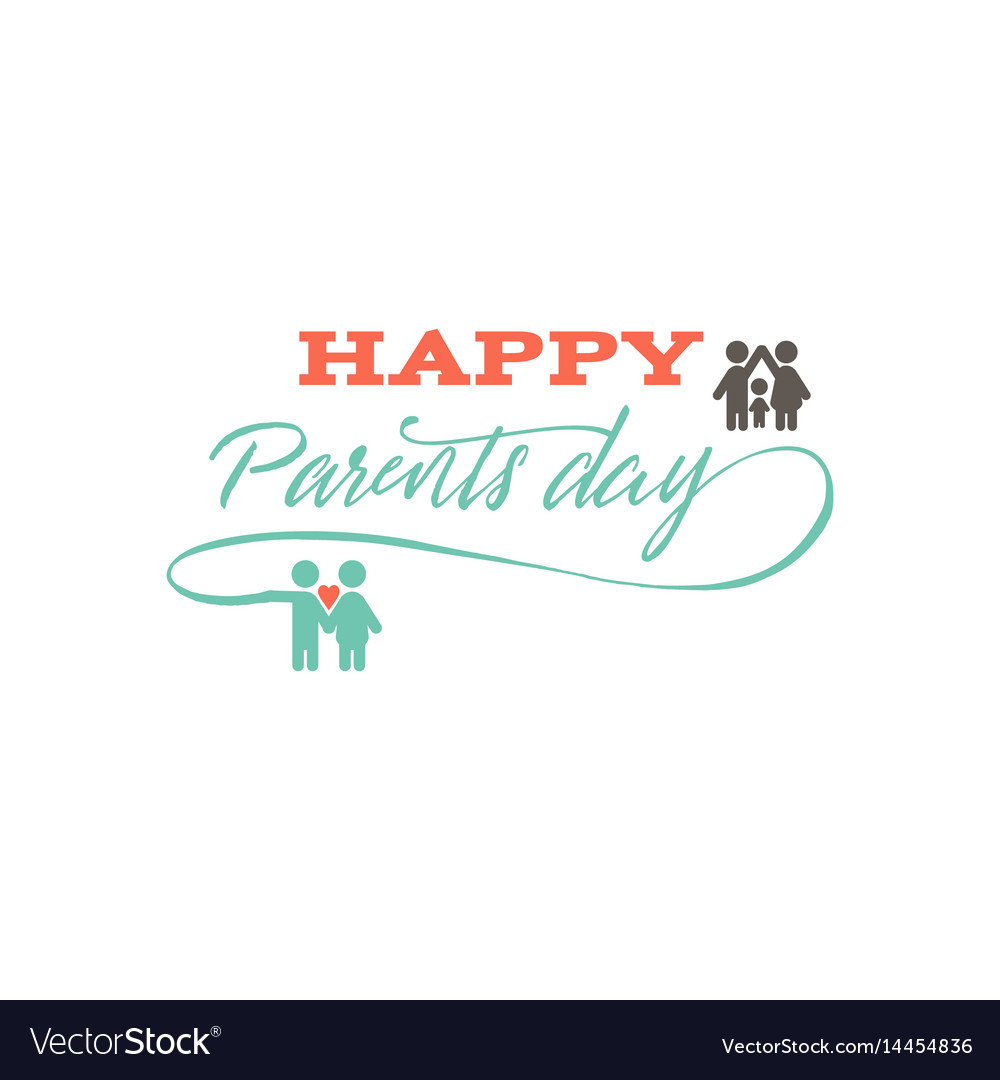 Parents day badge design sticker stamp logo Vector Image Parents day badge design sticker stamp logo Vector Image