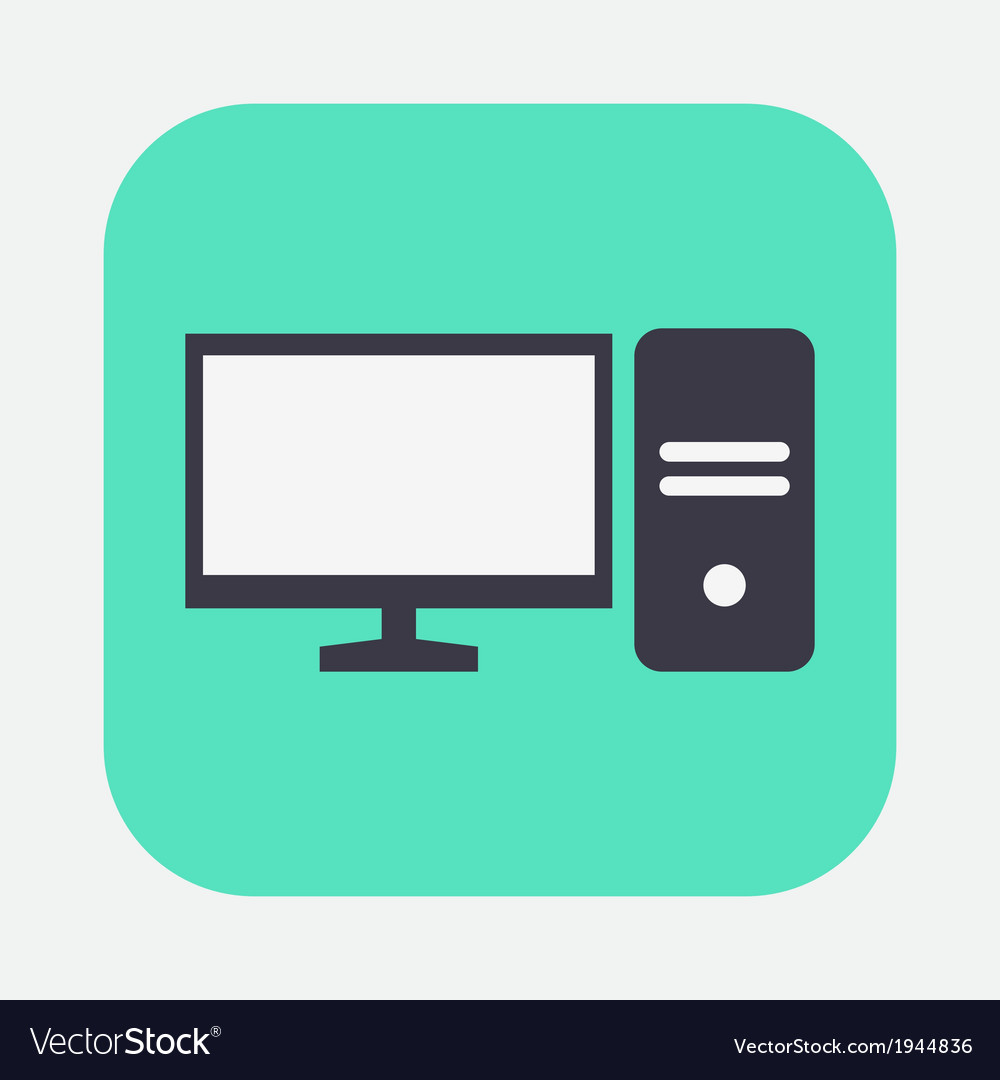 Personal computer icon Royalty Free Vector Image