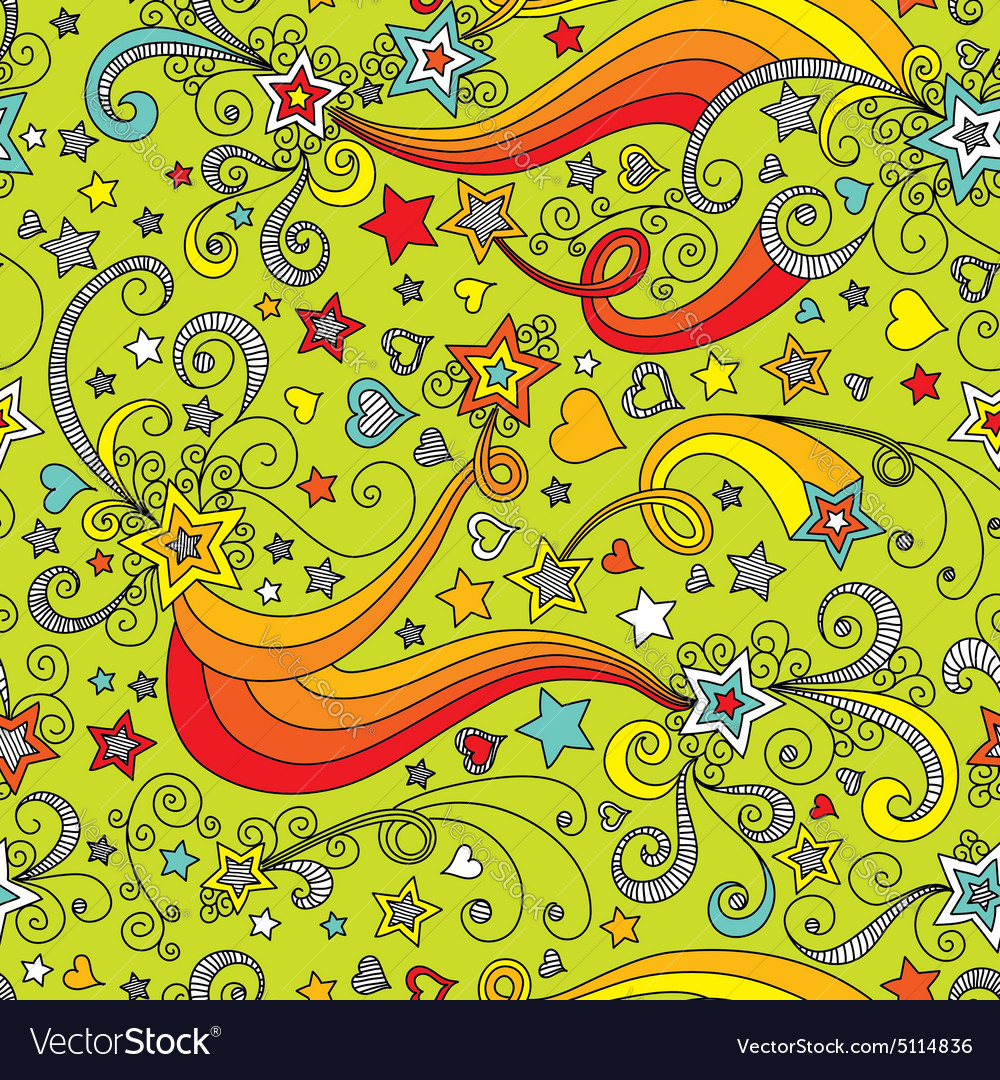 Seamless color star pattern Royalty Free Vector Image