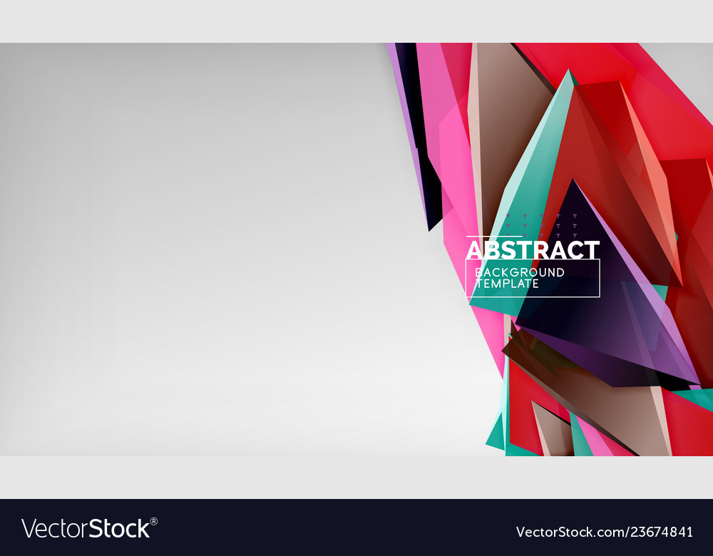 3d geometric triangular shapes abstract background