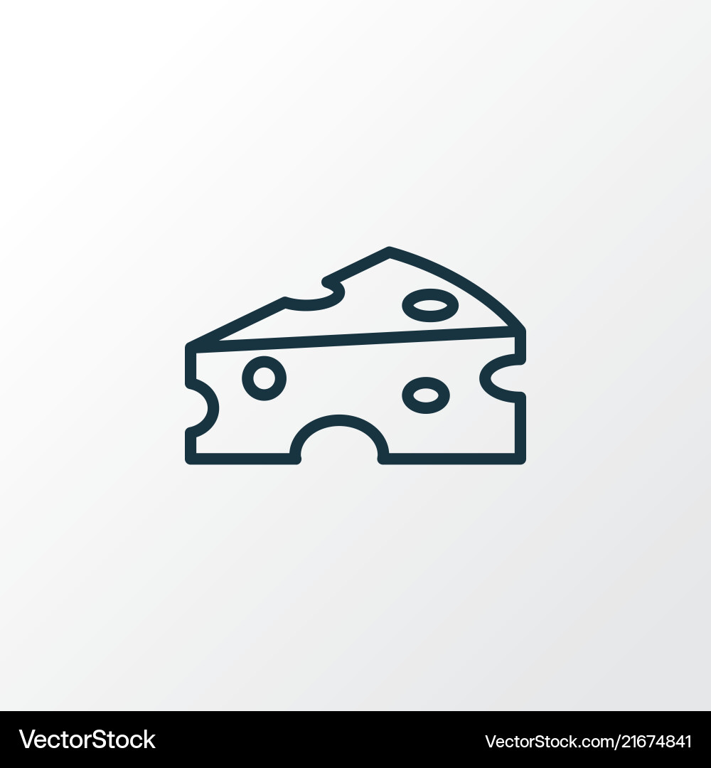 Cheddar icon line symbol premium quality isolated Vector Image