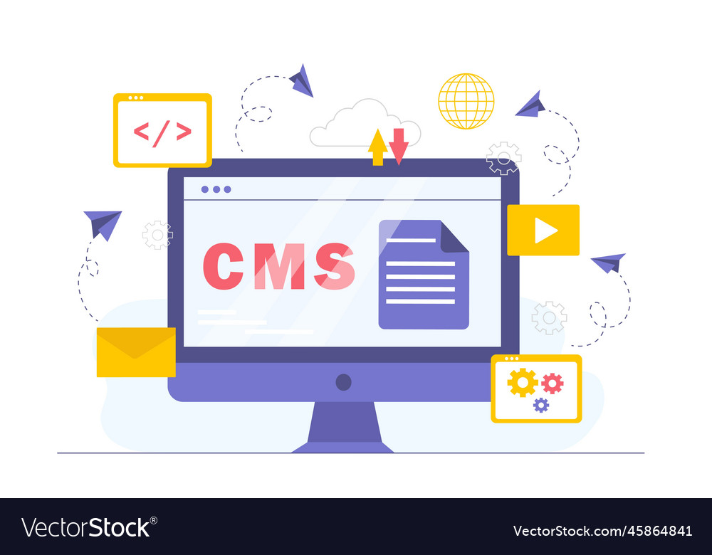 Content management system Royalty Free Vector Image