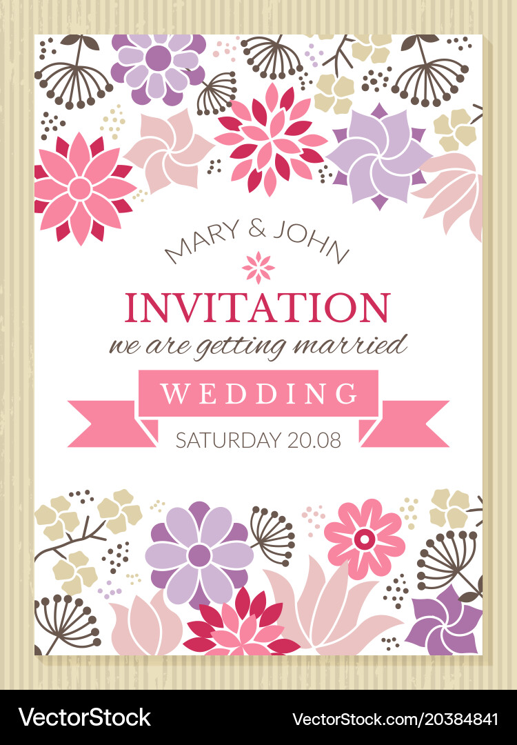 Floral poster design template with place for your Vector Image