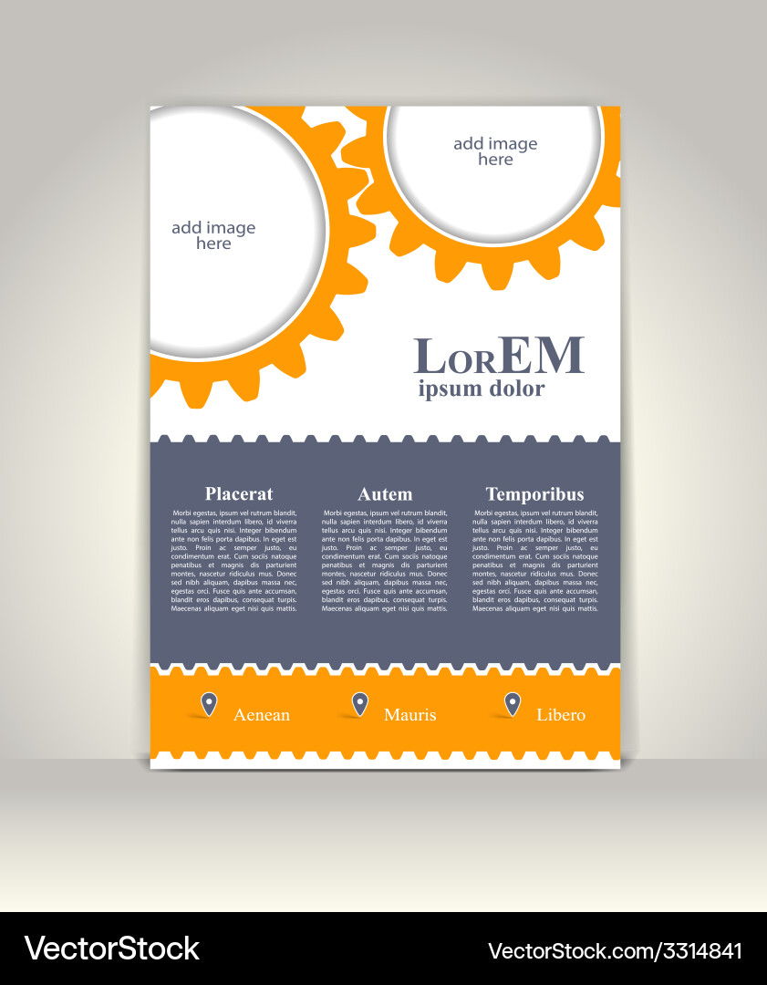 Flyer brochure or magazine cover template Vector Image