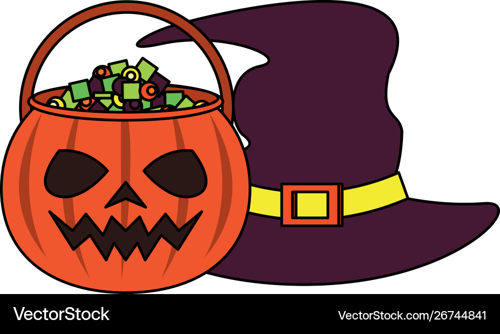 Halloween october scary celebration cartoon Vector Image
