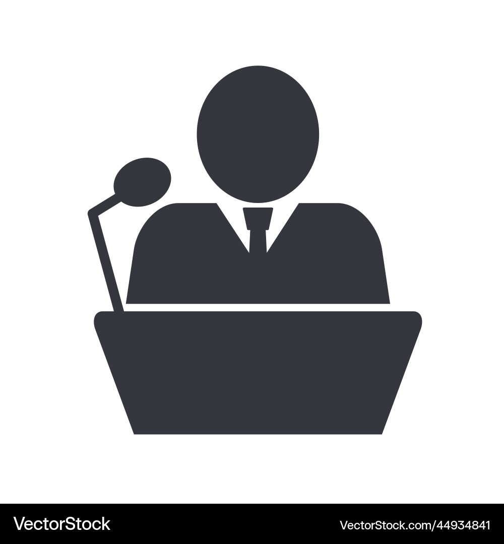 Microphone and presidential speech or election Vector Image