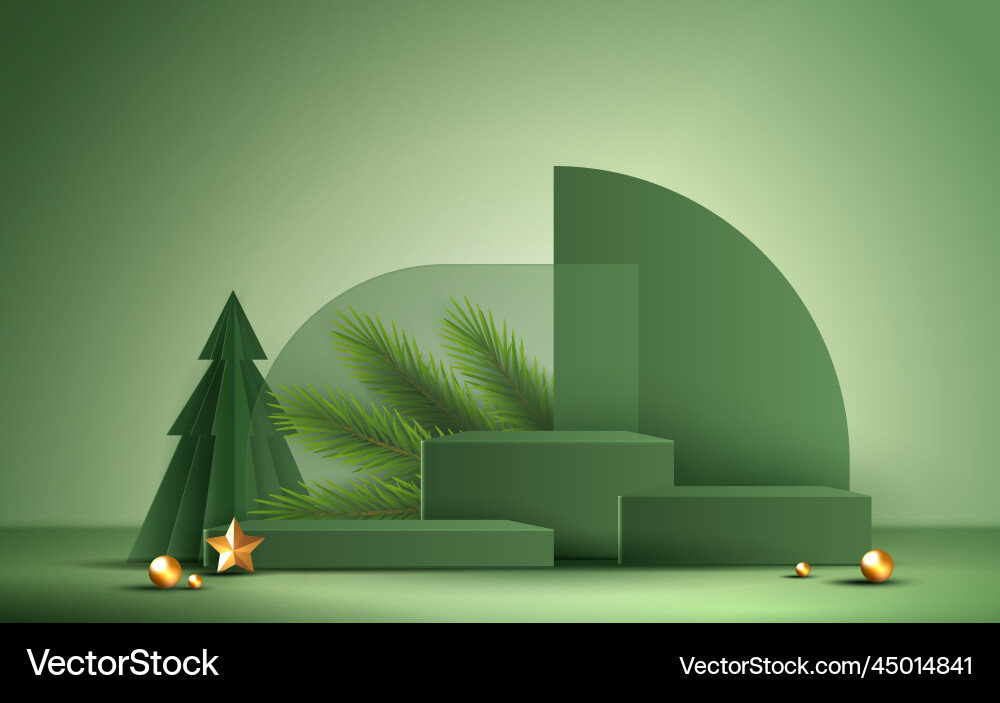 Podium shape for show cosmetic product display Vector Image