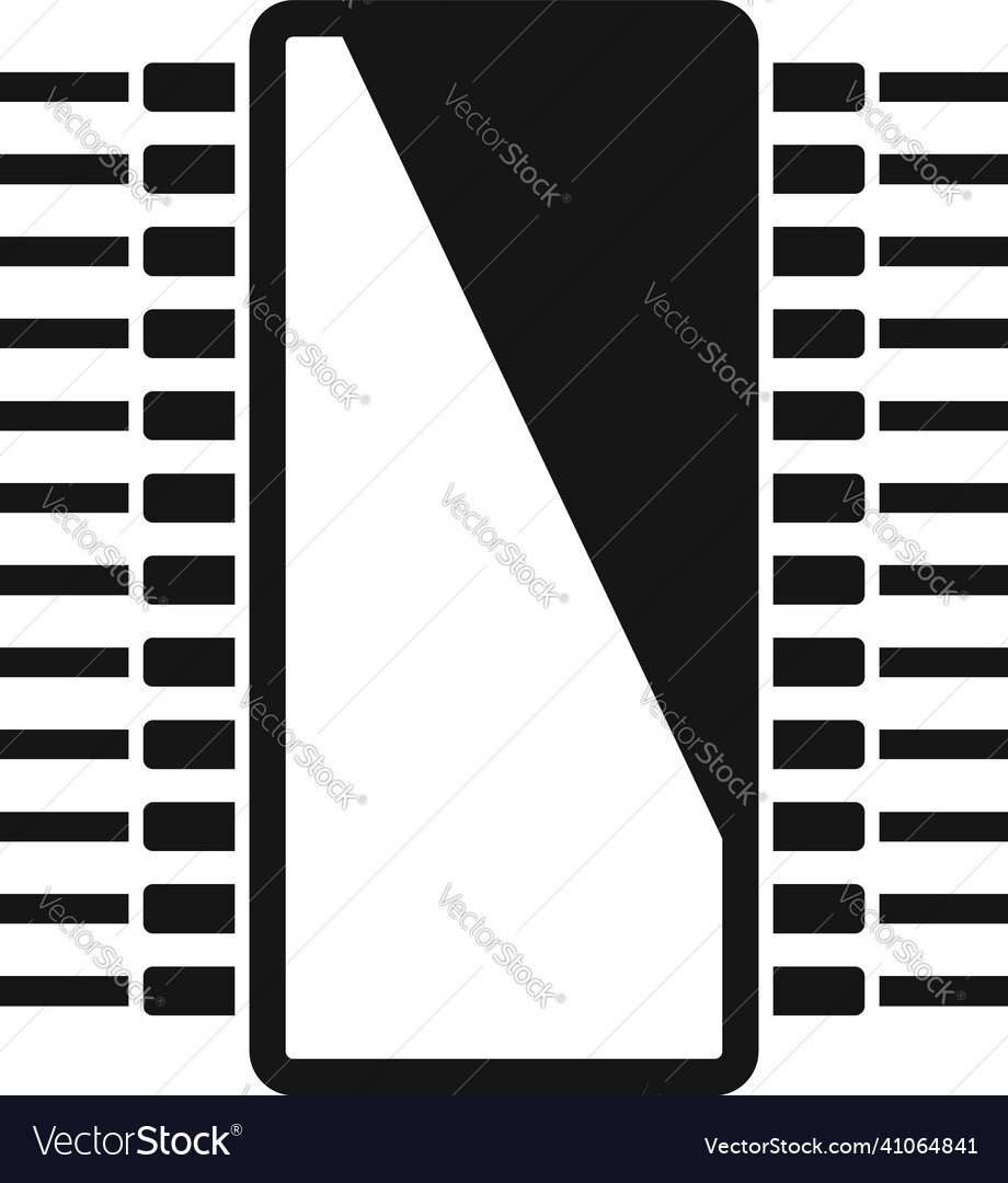 Processor technology icon simple cpu Royalty Free Vector