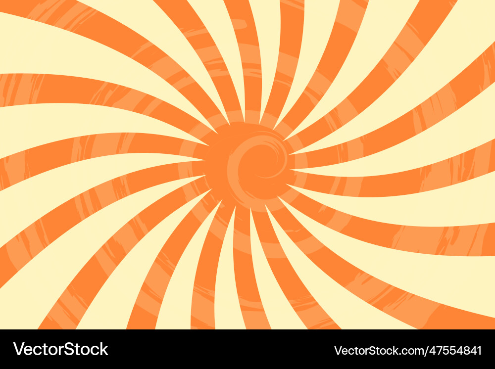Retro background sun rays or spiral in the center Vector Image
