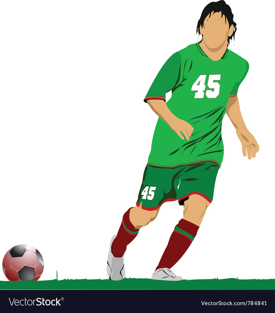 Soccer player Royalty Free Vector Image - VectorStock