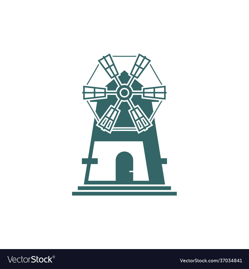 Windmill logo design creative Royalty Free Vector Image