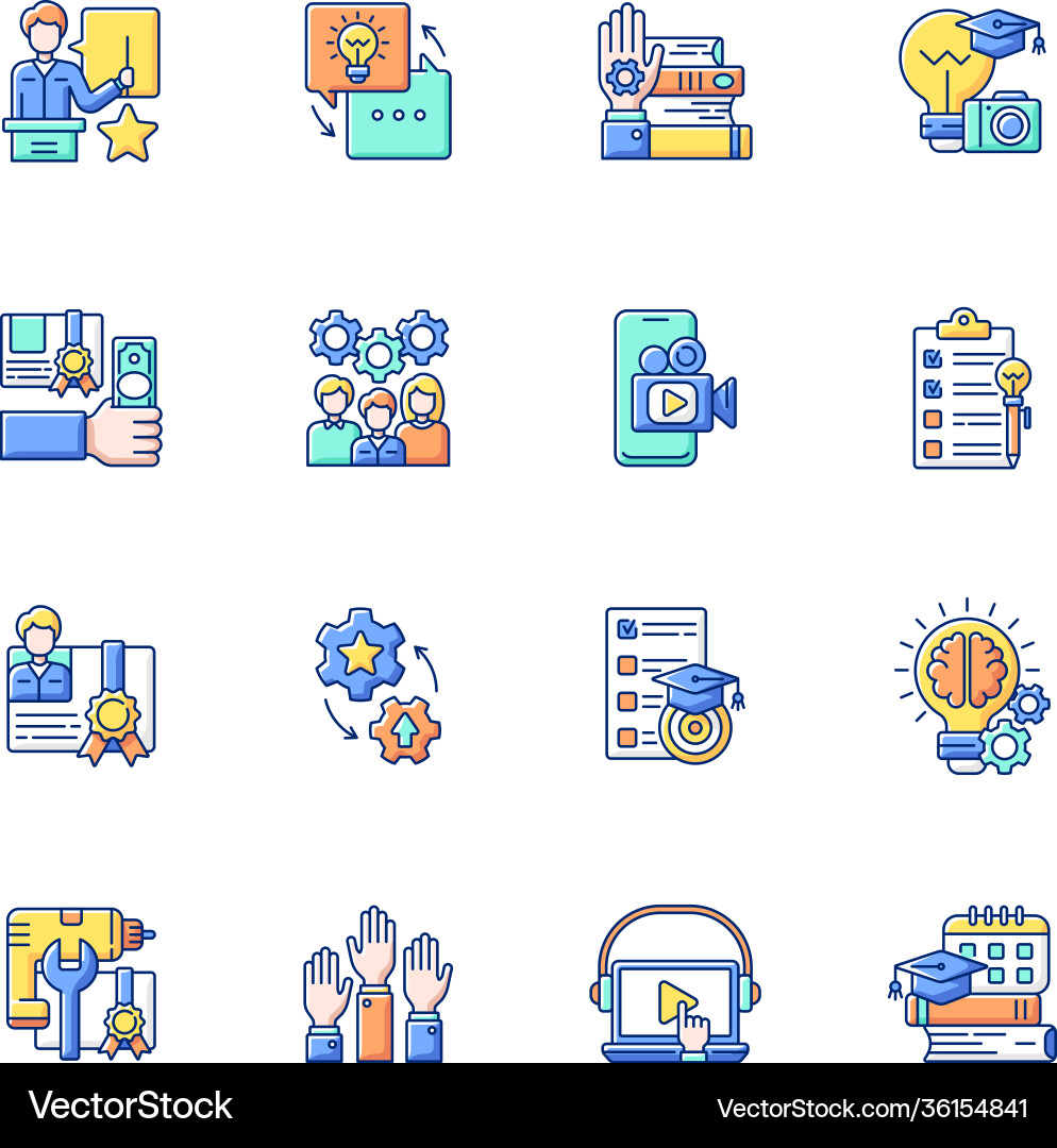 Workshop Icons - Skills & Knowledge Royalty Free Vector