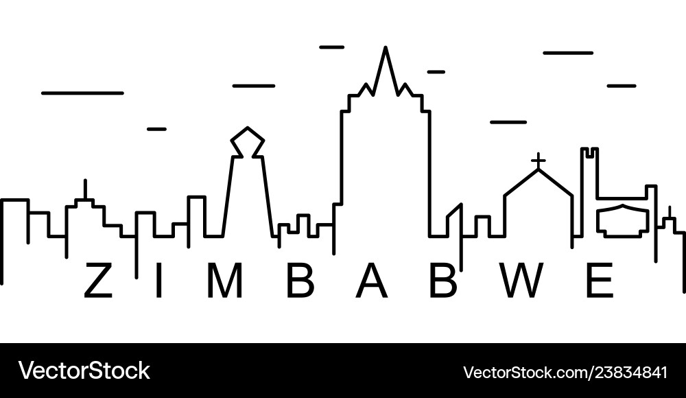 Zimbabwe outline icon can be used for web logo Vector Image