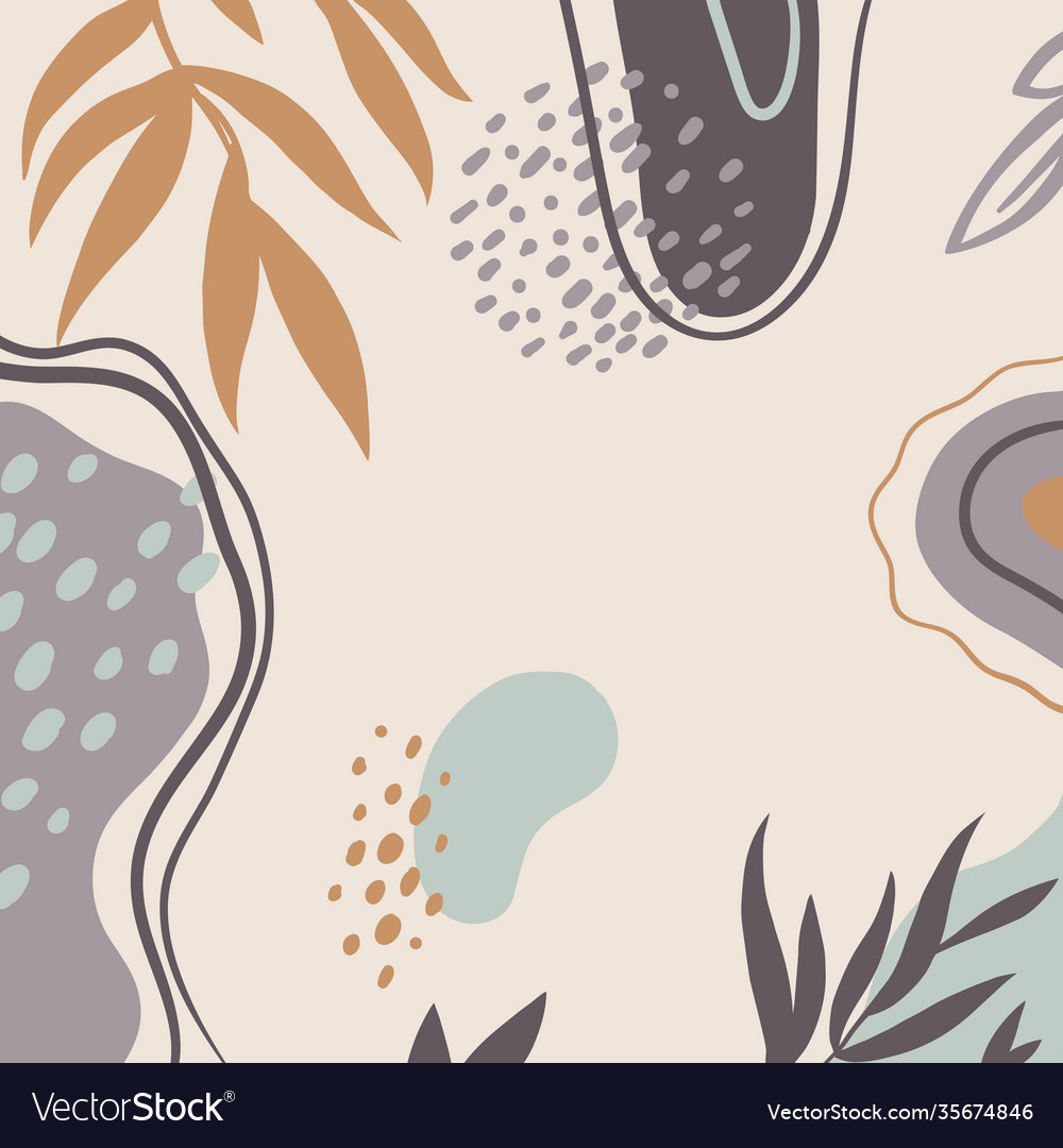 Background with abstract plant pattern Royalty Free Vector
