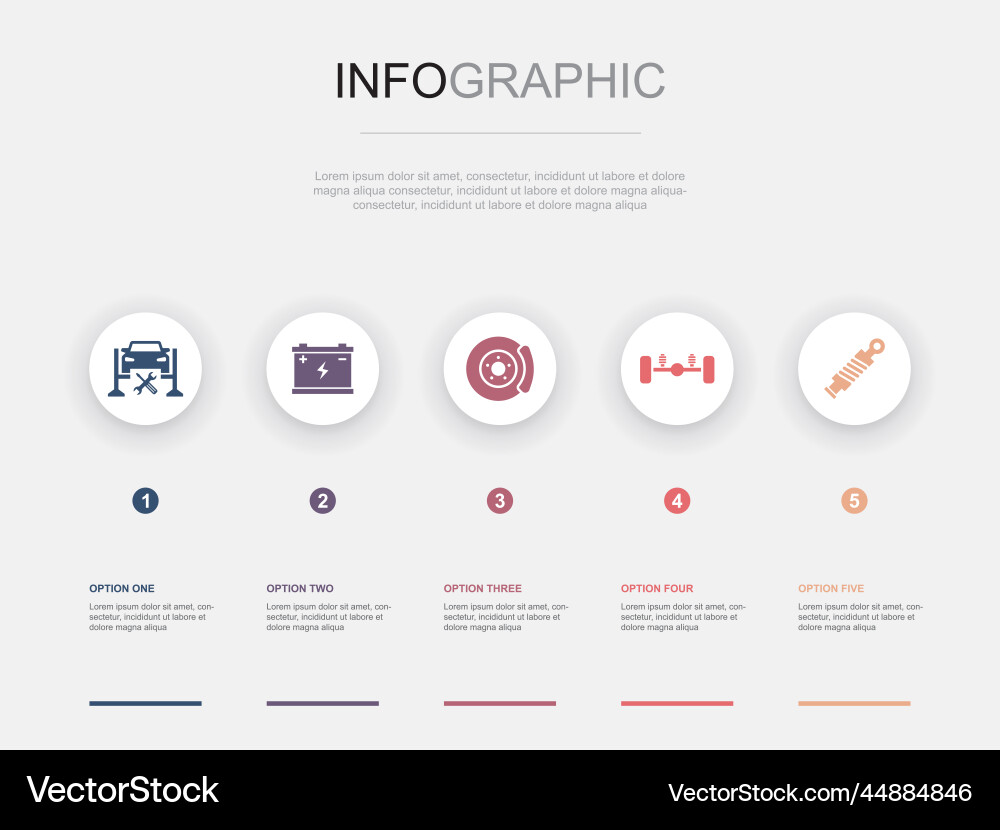 Car service battery disk brake suspension Vector Image